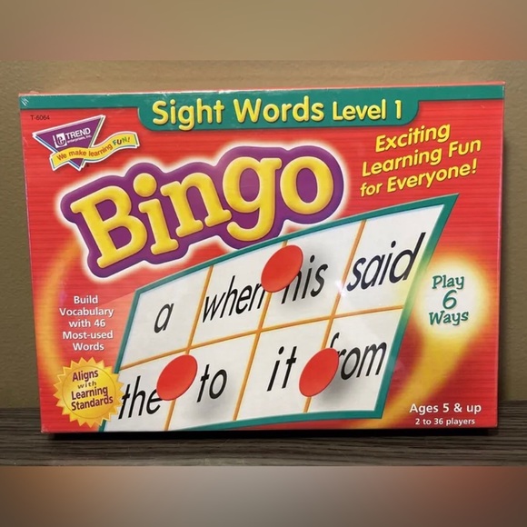 Trend Enterprises | Toys | Trend Enterprises Sight Words Level Bingo ...